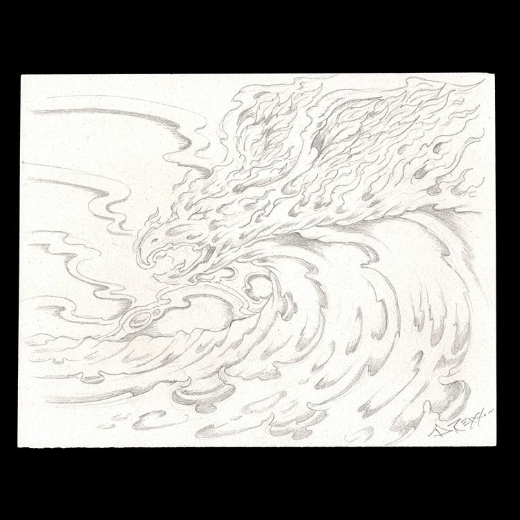 Take Flight Art Sketch on Paper by Drew Brophy