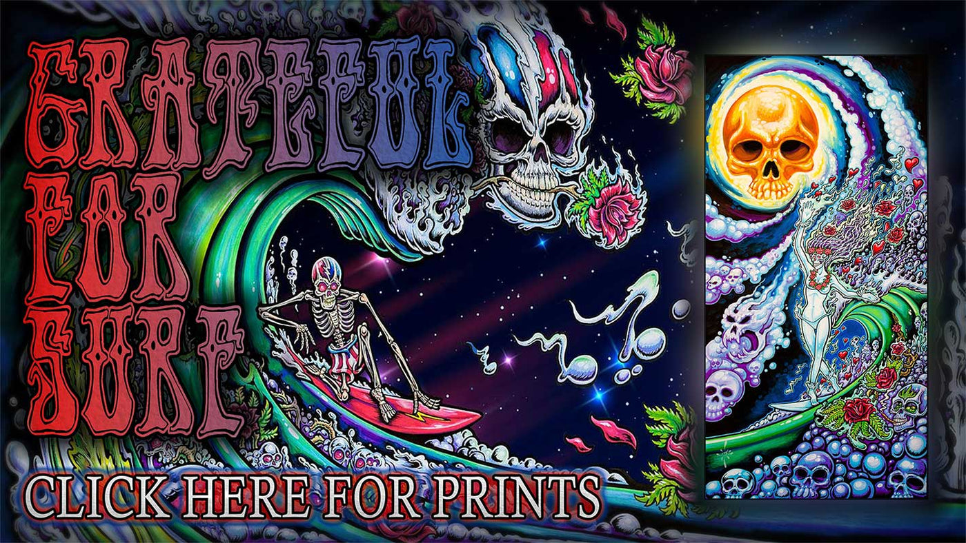 Surf Art and Sacred Geometry paintings and prints by Drew Brophy