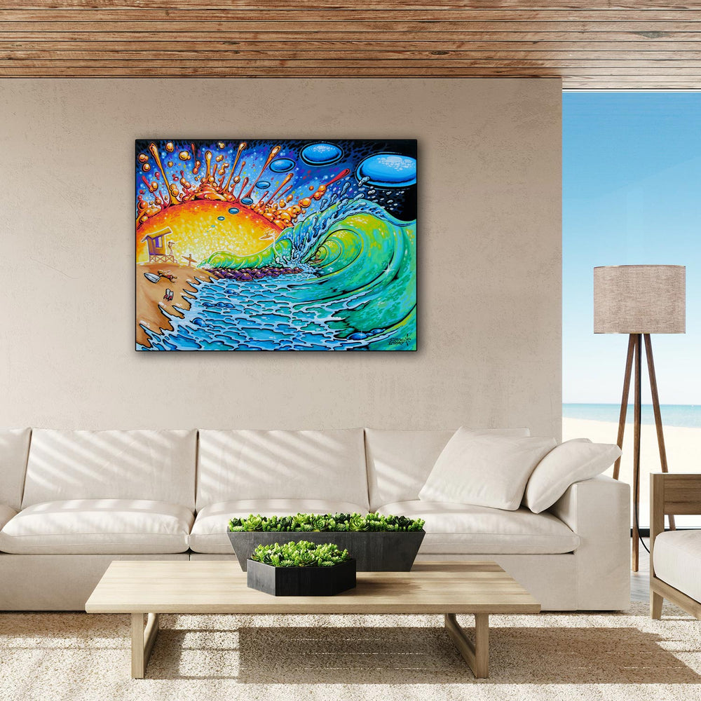 Surf Art - Newport Tubes by Drew Brophy