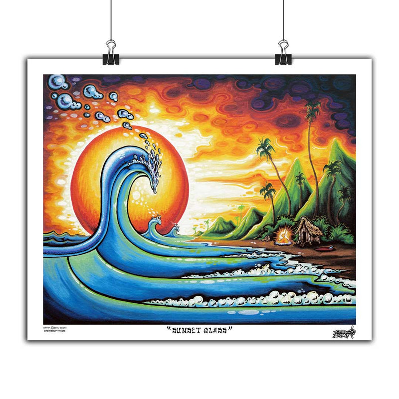 Sunset Glass Fine Art Prints by Drew Brophy