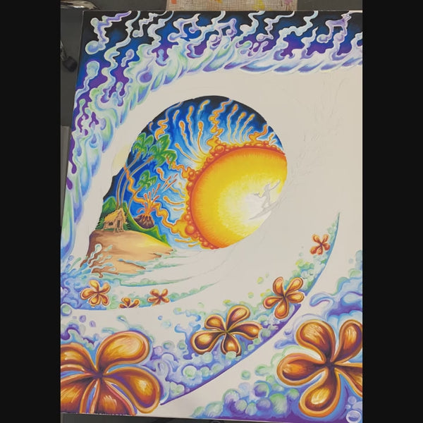 Surf Art and Sacred Geometry paintings and prints by Drew Brophy