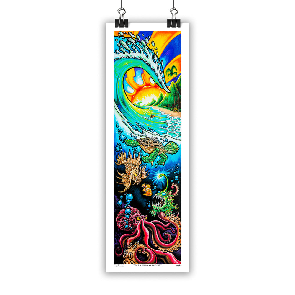 Surf & Ocean Art Decor - DEEP INTO PARADISE by Drew Brophy