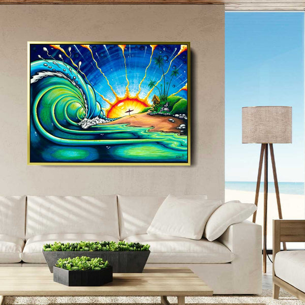 Surf Art and Sacred Geometry paintings and prints by Drew Brophy